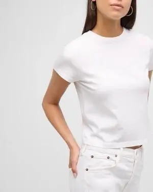 AGOLDE AGOLDE Adine Cropped Tee White