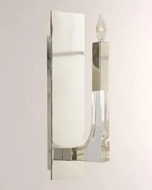 JOHN-RICHARD COLLECTION Acrylic And Nickel 1-light Wall Sconce - Silver