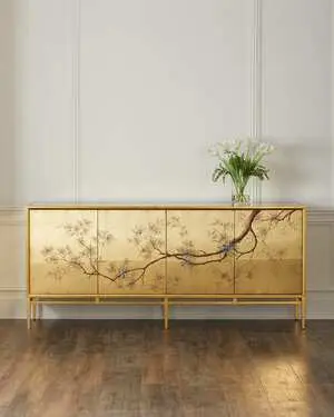 JOHN-RICHARD COLLECTION Albero Falling Branch 4-door Sideboard - Gold