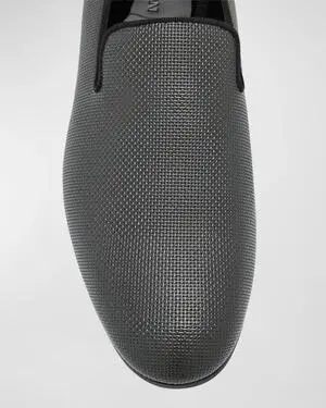 Giorgio Armani Apos;s Formal Leather Venetian Loafers - Grey