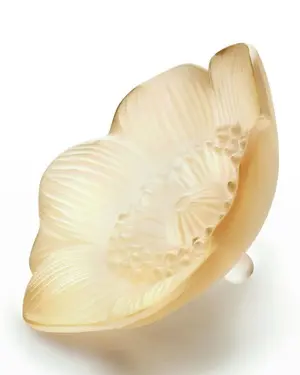 Lalique Golden Anemone Sculpture - Gold