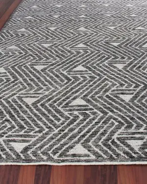EXQUISITE RUGS Turner Hand-knotted Rug, 8' X 10' Silver/gray
