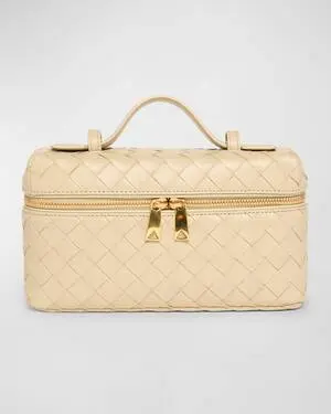 Bottega Veneta Bang Bang Vanity Intrecciato Leather Crossbody Bag Light Butter