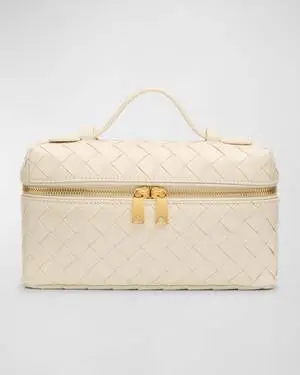 Bottega Veneta Bang Bang Vanity Intrecciato Leather Crossbody Bag Sea Salt