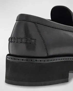 FERRAGAMO Maryan Calfskin Loafers - Nero