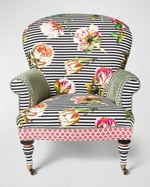 MACKENZIE-CHILDS Flower Show Accent Chair - One-color
