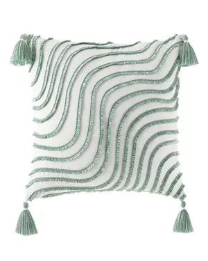 EASTERN ACCENTS Celerie Kemble Wicking Cloud Pillow, 13" X 22 - Green