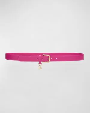 Dolce & Gabbana Dolce & Gabbana Leather Belt With DG Charm Rosa Shocking
