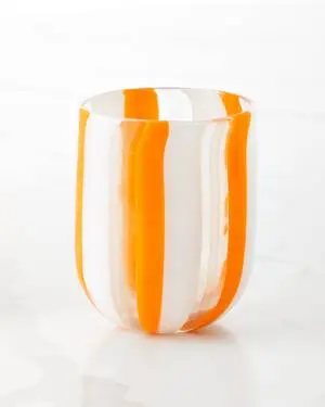 Neiman Marcus Stripe Tumbler Orange