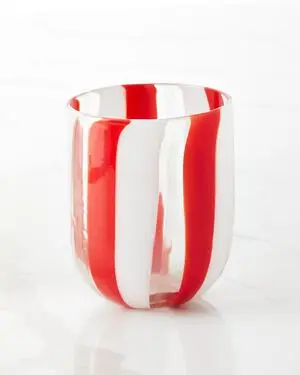 Neiman Marcus Stripe Tumbler - Red