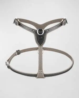 PAGERIE Petite Leather Dog Harness Taupe