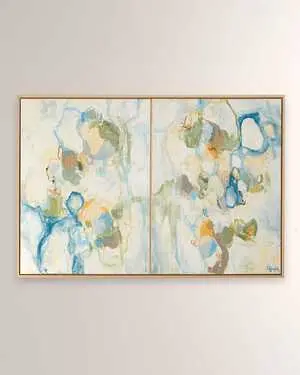 JILL PUMPELLY FINE ART Spiraling Diptych Giclee - Multi