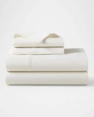 Ralph Lauren Organic 464 Percale Fitted Sheet - Alabaster