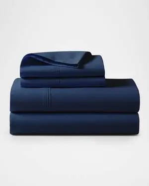 Ralph Lauren Organic 464 Percale Fitted Sheet - Polo Navy