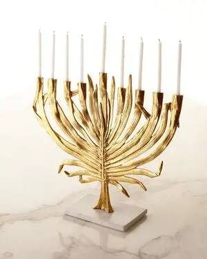 Michael Aram Palm Menorah - Gold