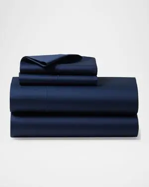 Ralph Lauren Organic Sateen Flat Sheet - Navy