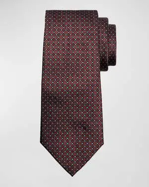 Emporio Armani Geometric Jacquard Silk Tie