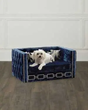 HAUTE HOUSE Kailey Trundle Pet Bed - Navy
