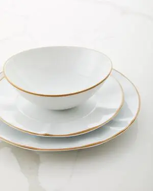 Neiman Marcus Rim 12-piece Dinnerware Set - Gold