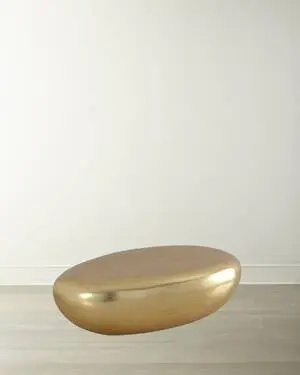 Phillips Collection River Stone Coffee Table - Gold Leaf