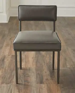 ARTERIORS Topanga Leather Dining Side Chair - Graphite