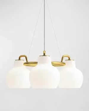 LOUIS POULSEN Vl Ring Crown 3-light Chandelier, 9 - Gold