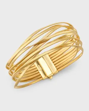 Marco Bicego Marrakech 18k 9-strand Coil Bangle - Yellow Gold