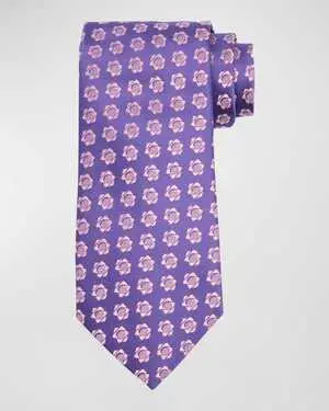 Charvet Charvet Silk Floral Jacquard Neck Tie Purple