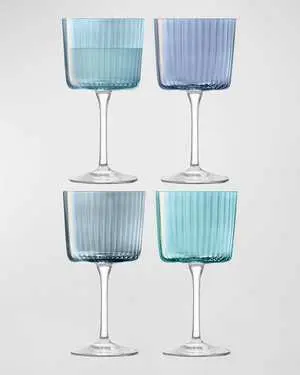 LSA Gems Wine Glasses, Set Of 4 - Blue