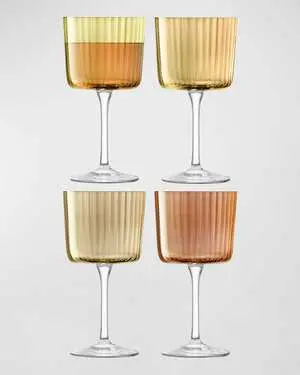 LSA Gems Wine Glasses, Set Of 4 Orange