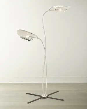 GLOBAL VIEWS Rimini Floor Lamp - Nickel