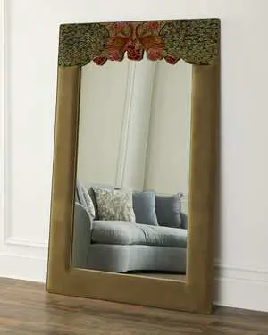 HAUTE HOUSE Peacock Floor Mirror - Sage