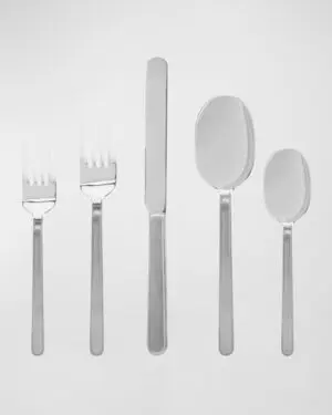 GODINGER Rail Satin Fade 20-piece Flatware Set - Silver