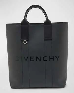 Givenchy Men's Large G-essentials Coated Canvas Tote Bag - Black