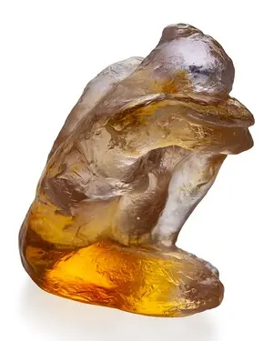 DAUM Petite Muse Crystal Sculpture - Amberpink