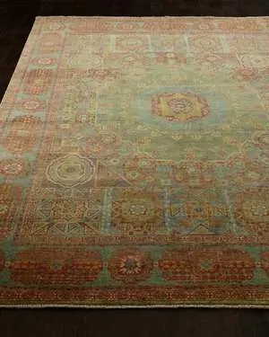 EXQUISITE RUGS Gina Hand-knotted Rug, 6' X 9 - Blue/green
