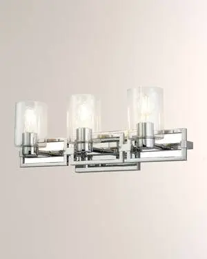 LUCAS + MCKEARN Estes 3-light Bath Vanity Light - Silver
