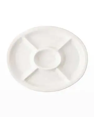 JULISKA Puro 15" Crudite Platter - Whitewash - One-color