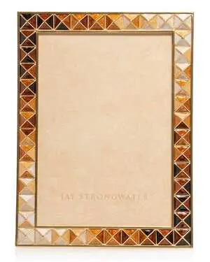 JAY STRONGWATER Pyramid Frame, 5" X 7 - Brown/gold