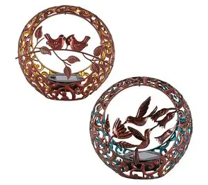 GARDEN MEADOW 7.09 In. Solar Spring Bird Decor Set Of 2 Ga Rden Meadow - One-color