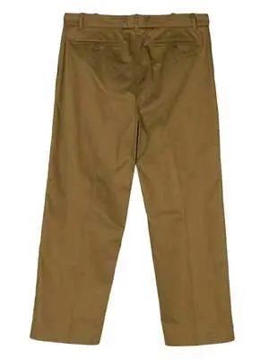 Maison Kitsuné Mid-rise Straight-leg Chinos - Green