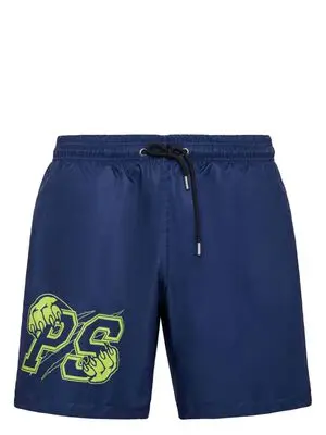 PLEIN SPORT Logo-print Swim Shorts - Blue