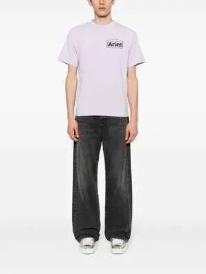 Aries Temple Logo-print T-shirt - Purple