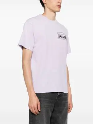 Aries Temple Logo-print T-shirt - Purple