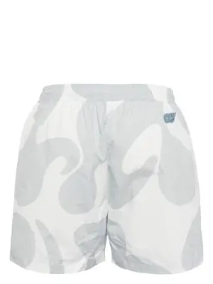 ALPHA TAURI Abstract-print Deck Shorts