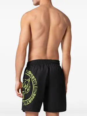 PLEIN SPORT Carbon Tiger Swim Shorts