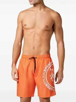 PLEIN SPORT Carbon Tiger Swim Shorts