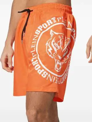 PLEIN SPORT Carbon Tiger Swim Shorts