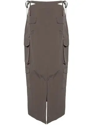 DAILY PAPER Zora Cut-out Cargo Maxi Skirt - Grey