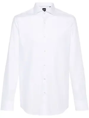 BOSS Long-sleeves Cotton Shirt - White